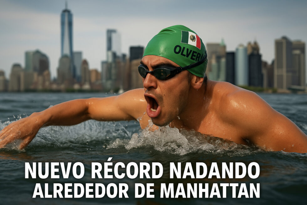 El nuevo record de natación de David Olvera en Manhattan - Nada con Exceso